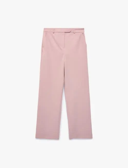 Koton Tailored Straight Leg Trousers With Pockets