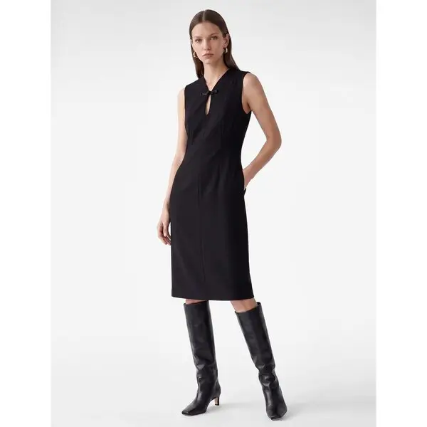 Koton Sleeveless Keyhole Detal Qipao Midi Dress With Frog Closure