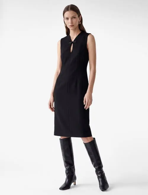Koton Sleeveless Keyhole Detal Qipao Midi Dress With Frog Closure