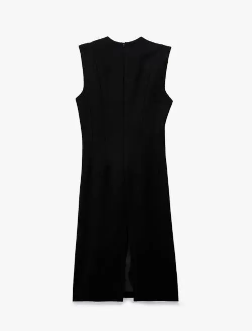 Koton Sleeveless Keyhole Detal Qipao Midi Dress With Frog Closure