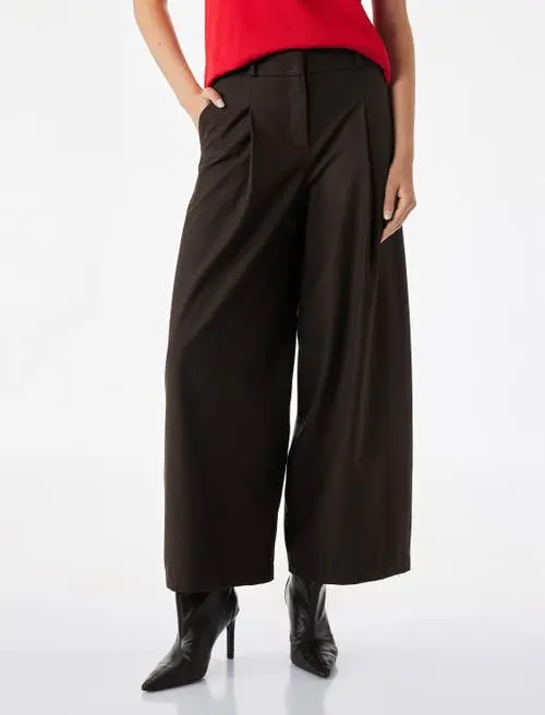 Koton Mid Rise Wide Leg Tailored Trousers