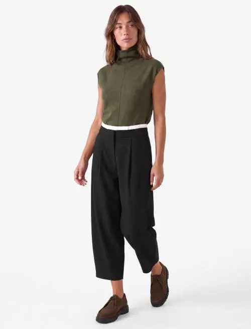 Koton High Rise Pleated Barrel Trousers