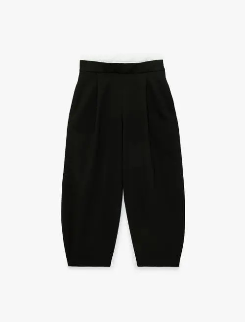 Koton High Rise Pleated Barrel Trousers
