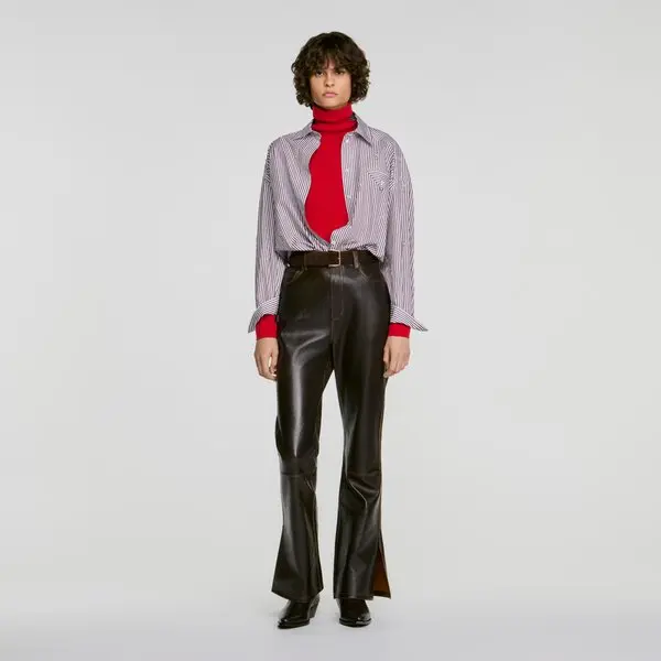 Sandro Cable Knit Turtleneck Sweater