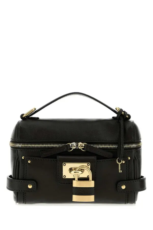Chloé Leather Vanity Handbag - Black