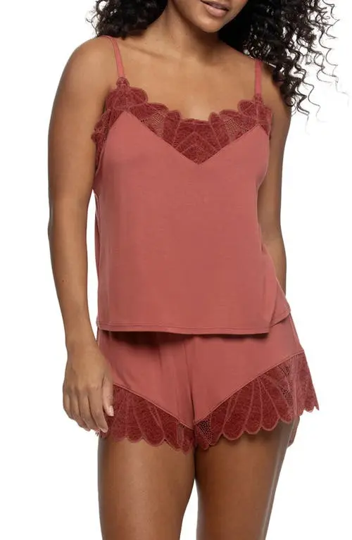 Felina Sienna Cami Short Pajamas - Marsala