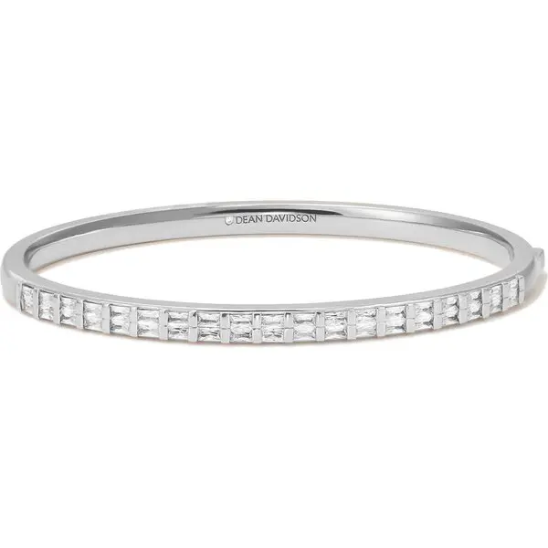 DEAN DAVIDSON Gia Baguette Bangle - White Cz/silver