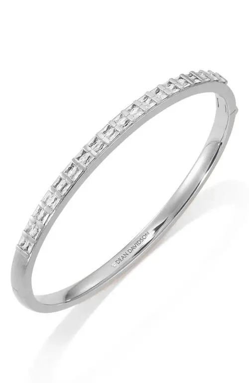 DEAN DAVIDSON Gia Baguette Bangle - White Cz/silver