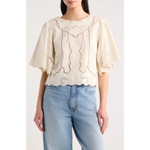 A.REN Cairo Embroidered Top
