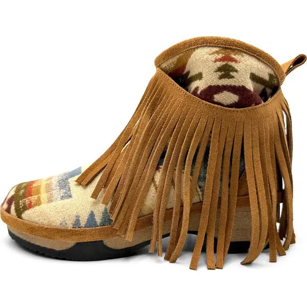 KUNSTEN Holly Bootie - Brown Multi Fringe