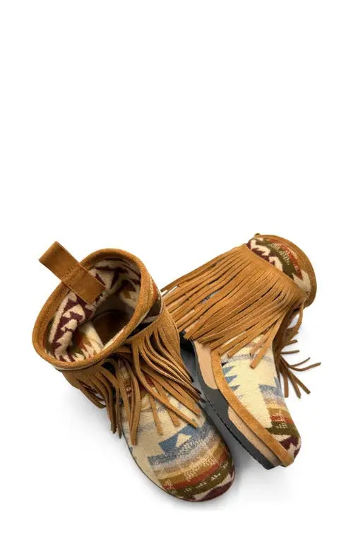KUNSTEN Holly Bootie - Brown Multi Fringe