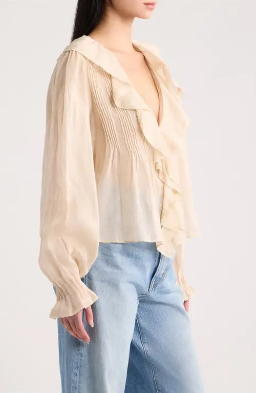 A.REN Floriane Ruffle Pintuck Top