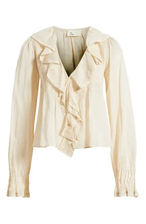 A.REN Floriane Ruffle Pintuck Top