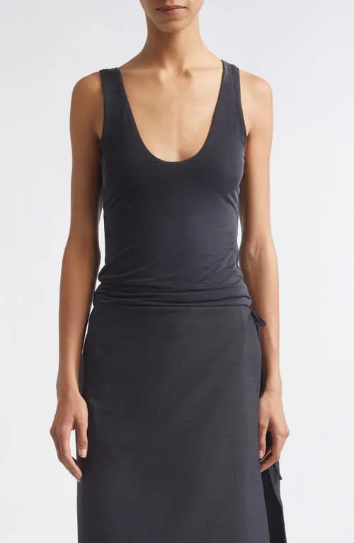 ST. AGNI Cupro Jersey Low Scoop Top