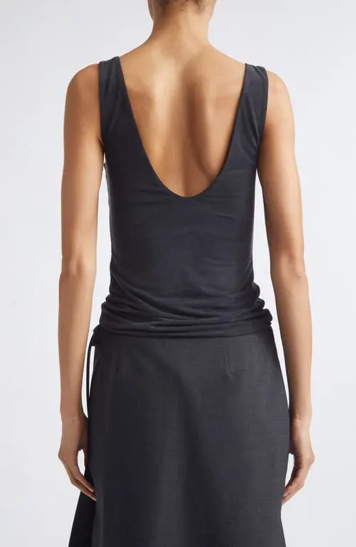 ST. AGNI Cupro Jersey Low Scoop Top