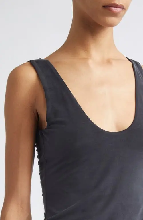 ST. AGNI Cupro Jersey Low Scoop Top