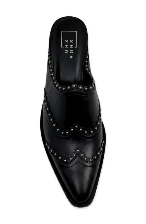 SHU SHOP Tucson Faux Leather Mule - Black
