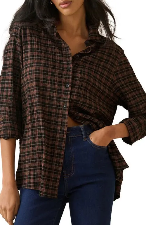 NOBODY'S CHILD Delta Oversize Button-up Shirt