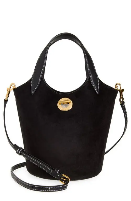 Veronica Beard Anchor Leather & Suede Top-handle Bag - Black