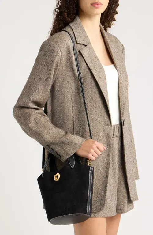 Veronica Beard Anchor Leather & Suede Top-handle Bag
