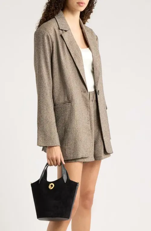 Veronica Beard Anchor Leather & Suede Top-handle Bag