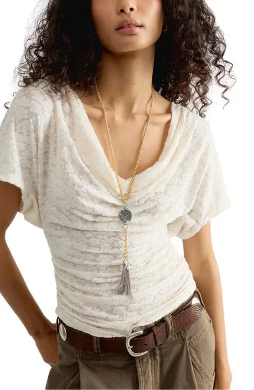 Free People Aura Floral Print Top - Sugar Swizzle