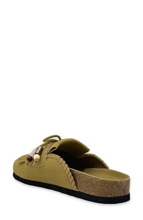 SHU SHOP Tilly Faux Suede Clog - Camel Suede