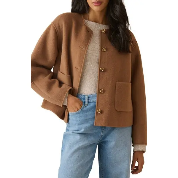 NOBODY'S CHILD Tie Neck Jacket