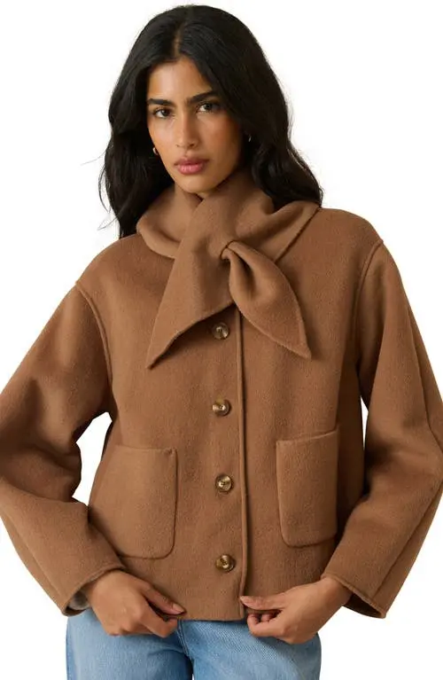 NOBODY'S CHILD Tie Neck Jacket