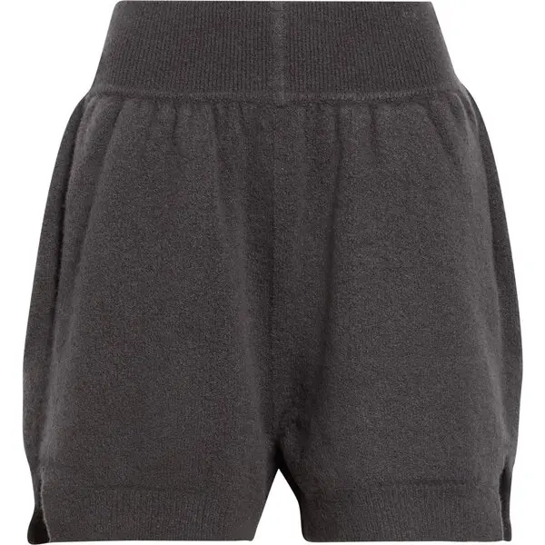 Rick Owens Cashmere Blend Knit Shorts - Dark Dust