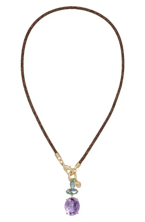 ROXANNE ASSOULIN Crystal Granita Pendant Necklace - Walnut/violet/light Azore