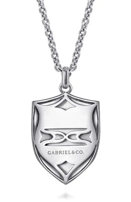 GABRIEL & CO. Modern Relics Shield Pendant Necklace