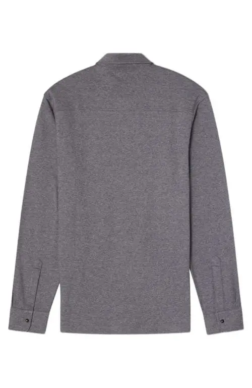 Robert Talbott Walter Cashmere Blend Snap Front Shirt - Gray