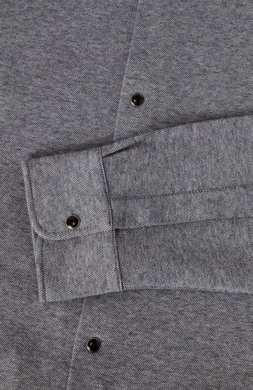 Robert Talbott Walter Cashmere Blend Snap Front Shirt - Gray