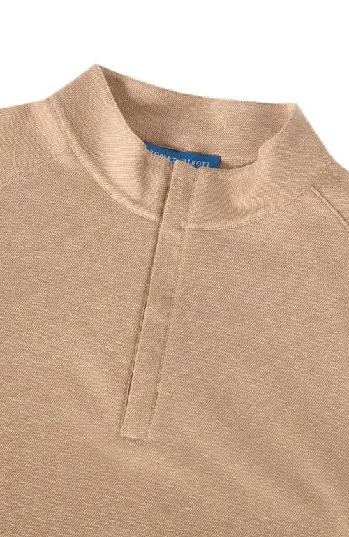 Robert Talbott Wesley Cashmere Blend Quarter Zip - Camel