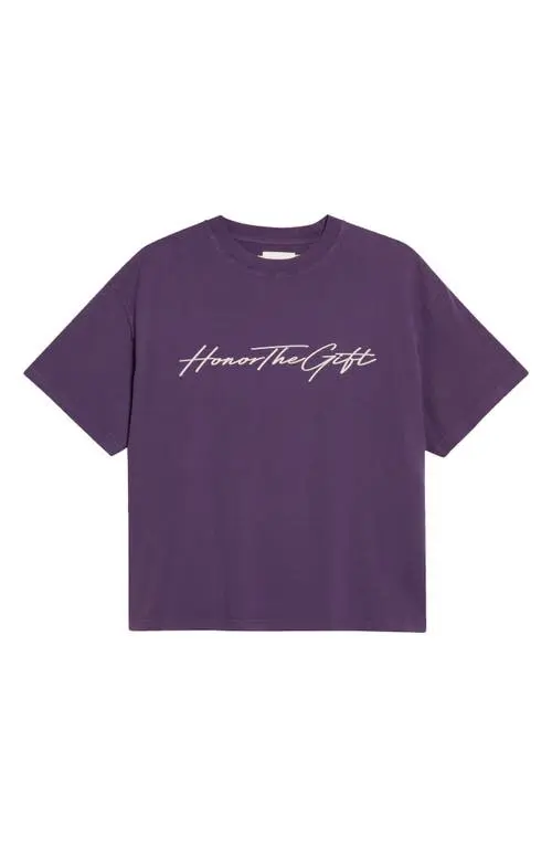 HONOR THE GIFT Script Cotton Graphic T-shirt