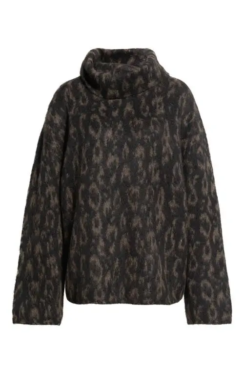 Vince Oversize Turtleneck Jacquard Jacket