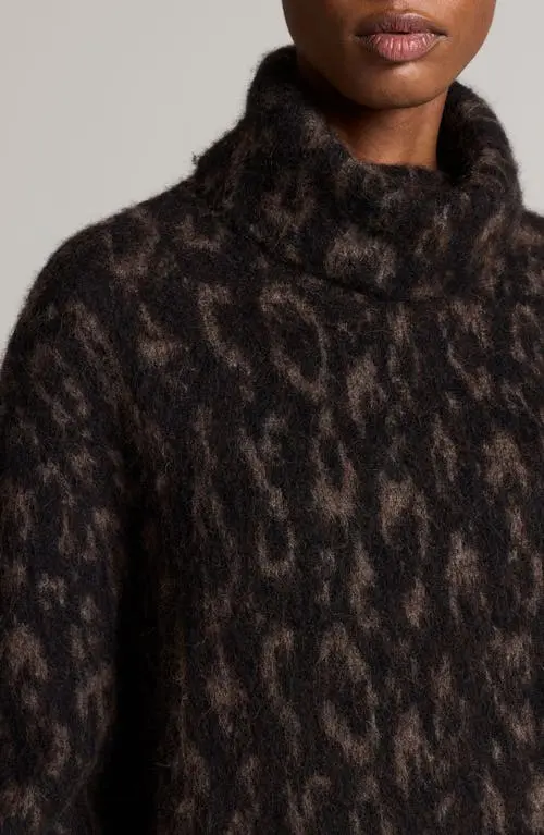 Vince Oversize Turtleneck Jacquard Jacket
