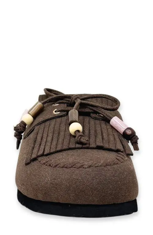 SHU SHOP Tilly Faux Suede Clog - Brown Suede