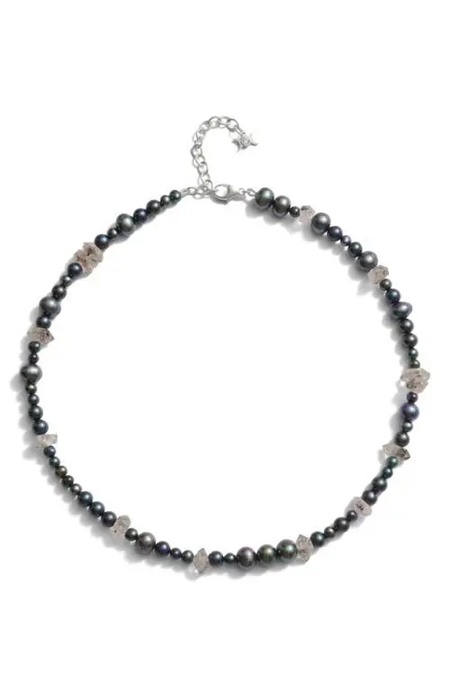 AWE INSPIRED Spellbound Sterling Silver Pearl & Quartz Necklace