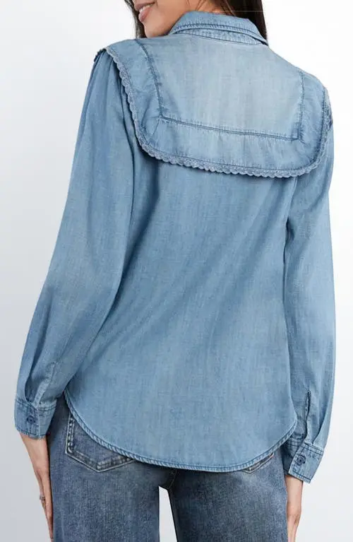 BILLY T Regent Ruffle Lace Detail Shirt