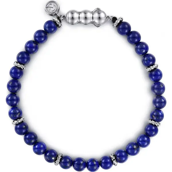 GABRIEL & CO. Bujukan Lapis Lazuli Bead Bracelet - Sterling Silver/lapis
