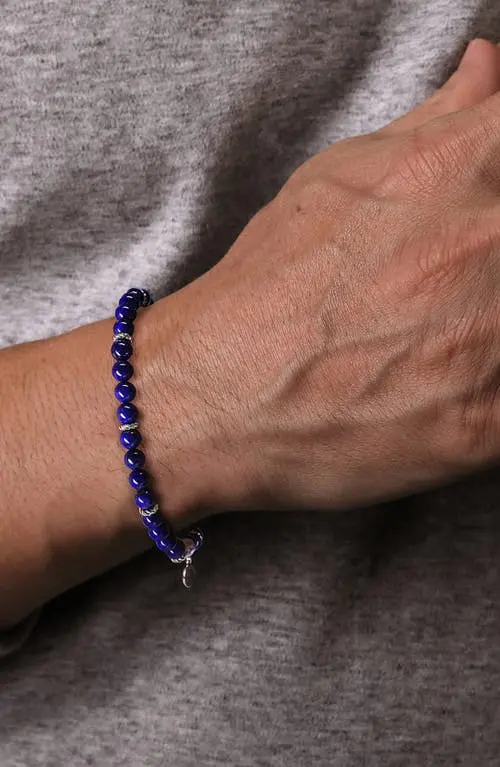 GABRIEL & CO. Bujukan Lapis Lazuli Bead Bracelet - Sterling Silver/lapis