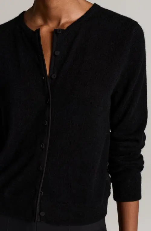 Vince Mixed Media Wool And Silk Blend Cardigan