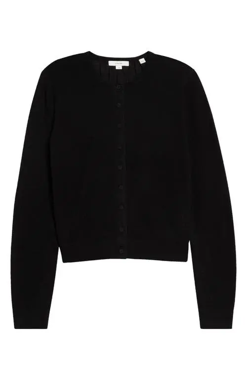 Vince Mixed Media Wool And Silk Blend Cardigan