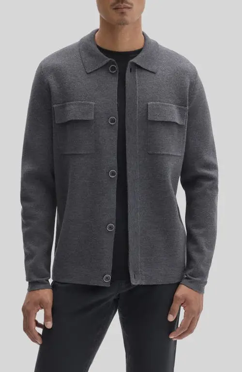 Robert Barakett Crafton Merino Wool Cardigan - Charcoal
