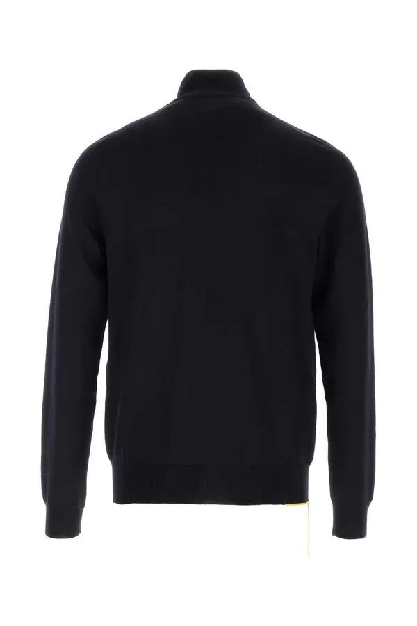 Fendi Midnight Stretch Wool Cardigan - Blue