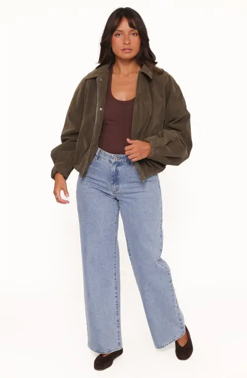 PETAL & PUP Jensen Faux Suede Bomber Jacket