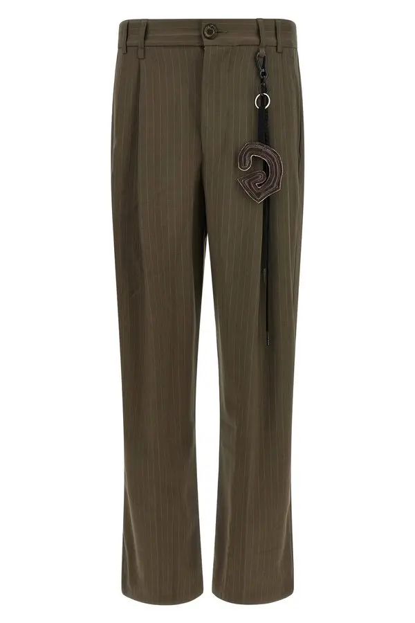 SONG FOR THE MUTE Pinstripe Pants - Brown