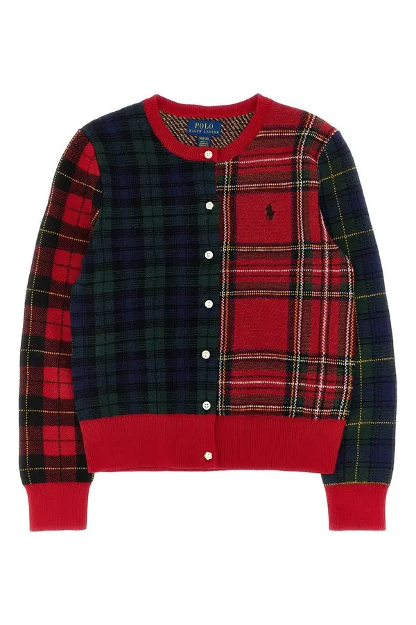 Polo Ralph Lauren Scottish Cardigan And Top Set - Red
